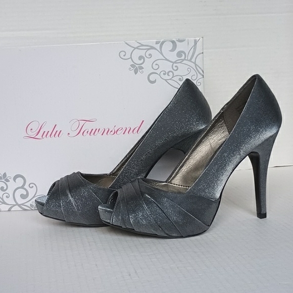 Lulu Townsend | Shoes | Lulu Townsend Daniell Pewter Shimmer Fabric ...